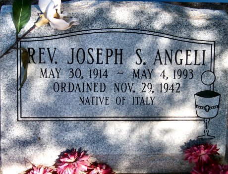 Rev. Joseph Angeli-Assignment Record